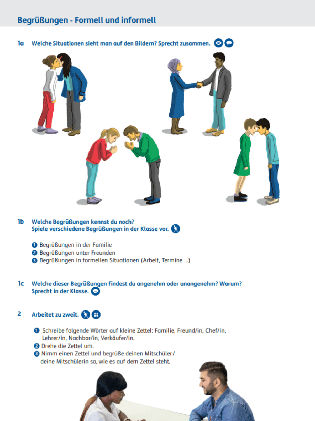 Begrüßungen - Formell und informell - SchlaU:Lernen
