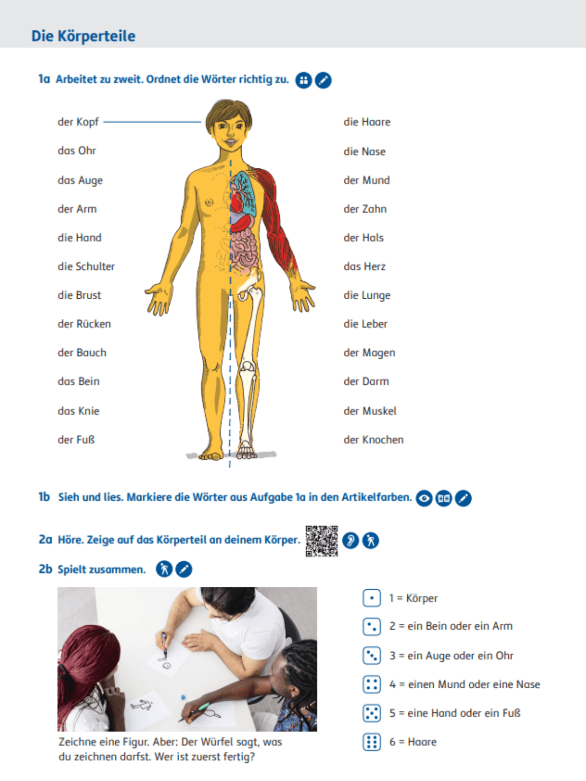 Der Körper - Körperteile benennen - SchlaU:Lernen