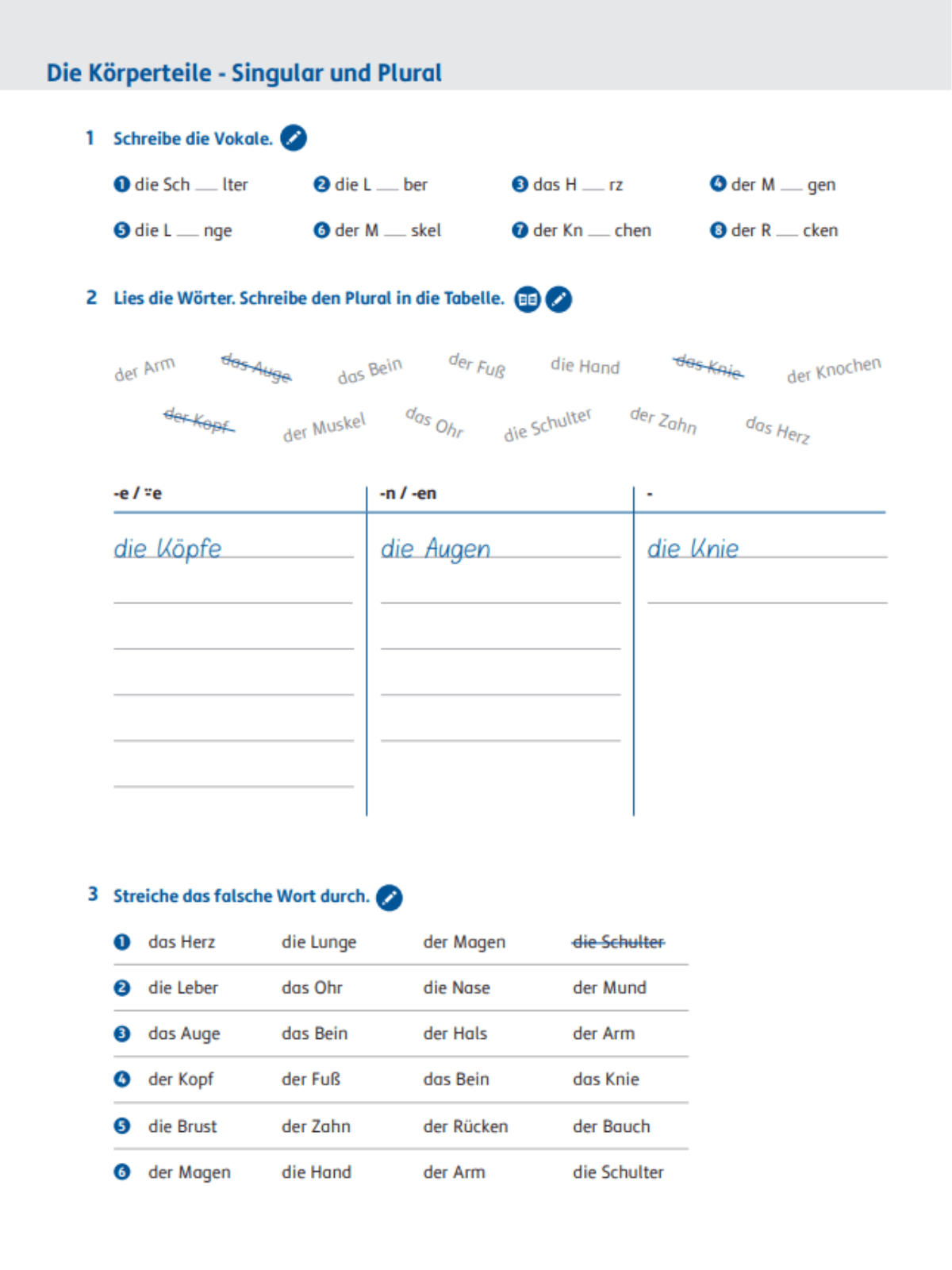 Der Körper - Körperteile benennen - SchlaU:Lernen
