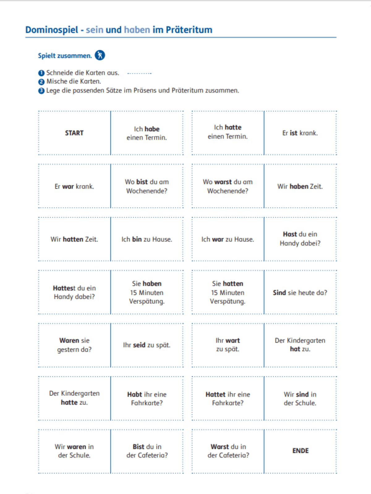 Infobox - Das Perfekt mit „haben“ und „sein“ - SchlaU:Lernen