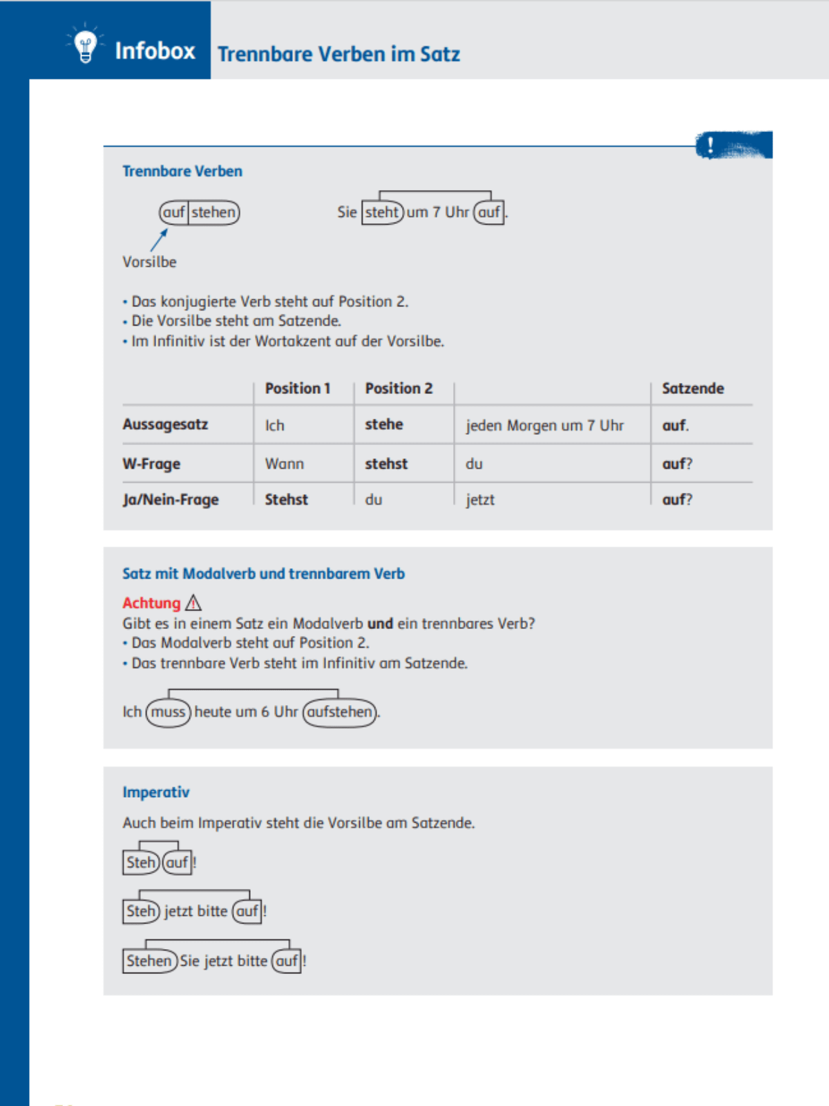 Legespiel - Sätze mit trennbaren Verben - SchlaU:Lernen