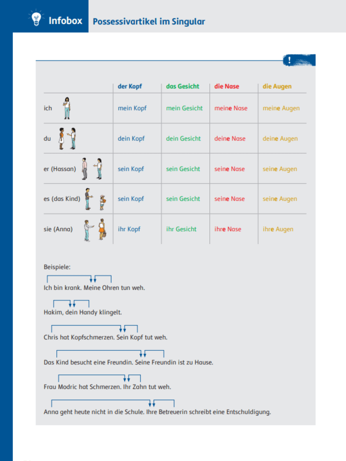 Würfelspiel - Possessivartikel - SchlaU:Lernen