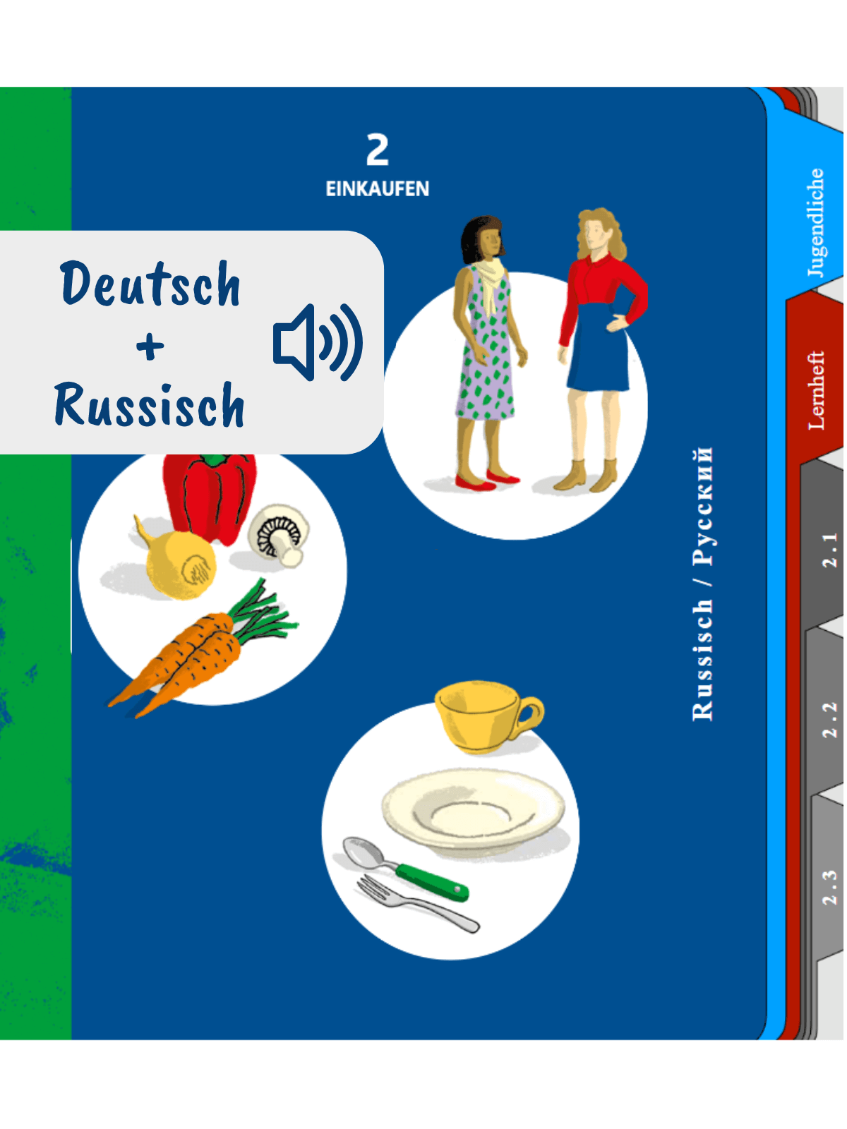 E-Book „Einkaufen“ in Deutsch + Russisch - SchlaU:Lernen