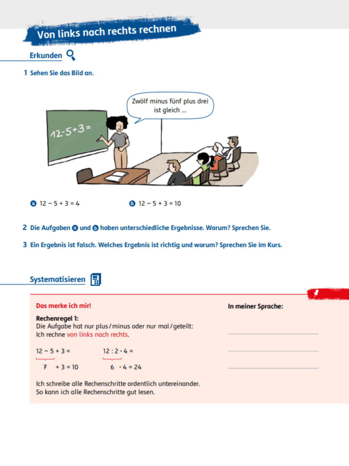 Punkt- vor Strichrechnung - SchlaU:Lernen