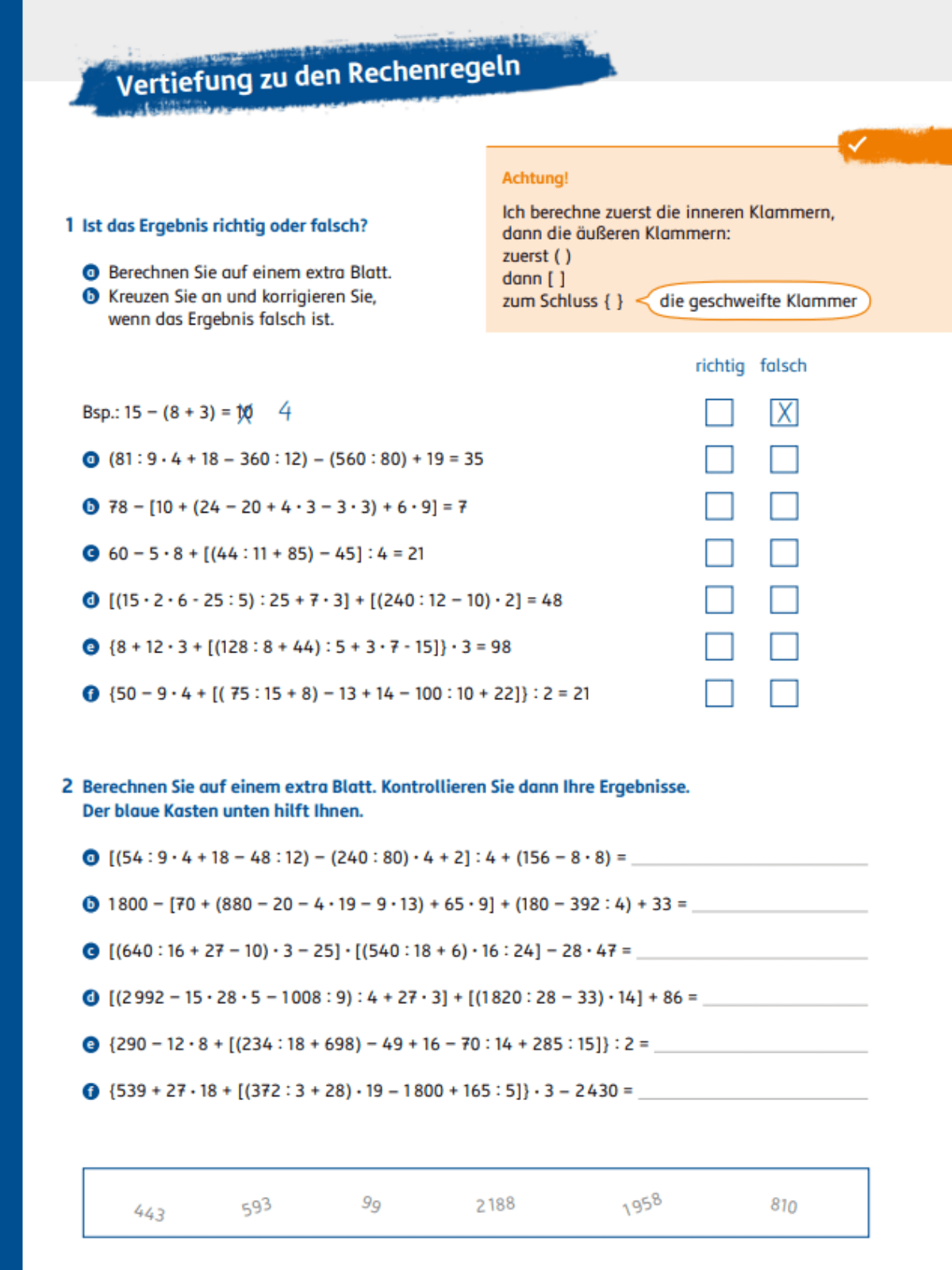 Wörterbox - Rechenregeln und Rechenbegriffe - SchlaU:Lernen