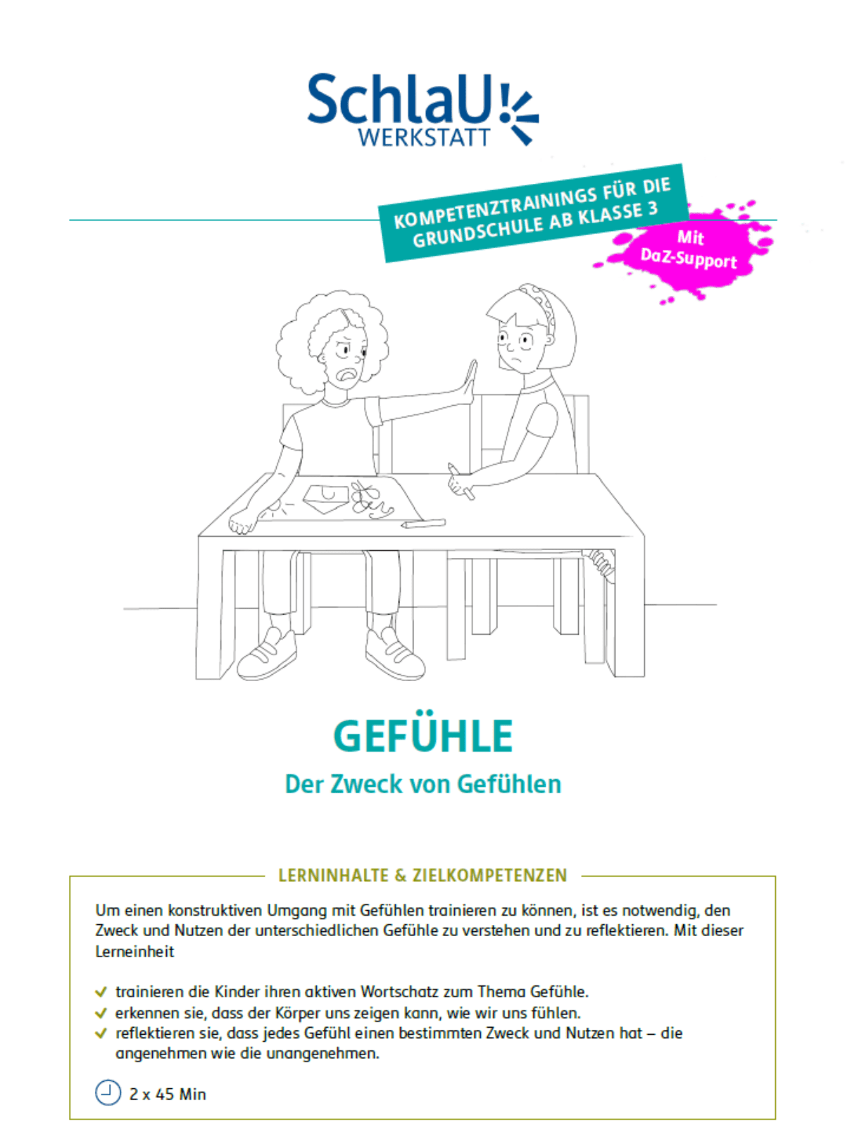 Gefühle besprechen - SchlaU:Lernen